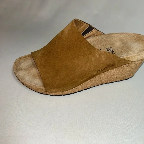 Papillio | Shoes | Papillio By Birkenstock Manica Slide Tan Wedge ...